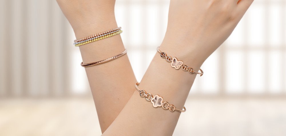 Gelang tangan rose gold store